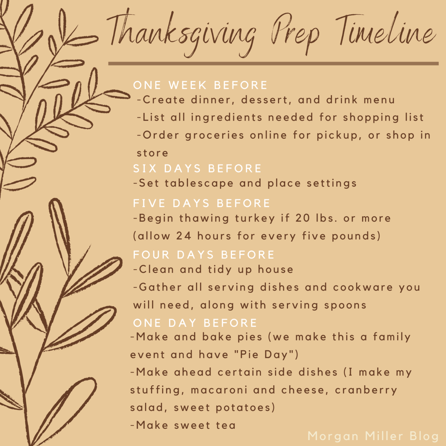 our thanksgiving menu – Morgan Miller